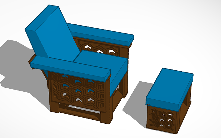 3D design Art Deco Chair - Tinkercad