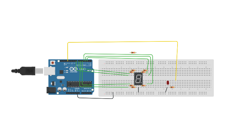 Circuit design Comunicación serial - Tinkercad