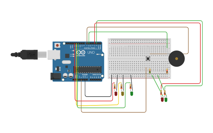 Circuit Design Semáforo Tinkercad