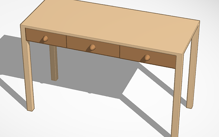 3D design Woodworking table - Tinkercad