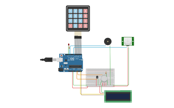 Circuit design Copy of Fire Alarm System - Tinkercad