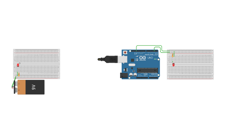 Circuit design Aula 85 - Exercicio 1 - Ligar e Desligar LED | Tinkercad Circuit design Aula 85 - Exercicio 1 - Ligar e Desligar LED | Tinkercad
