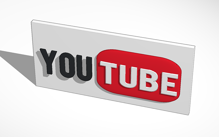 3D design Youtube symbol - Tinkercad