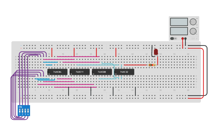 Circuit design Combinational Logic - Tinkercad