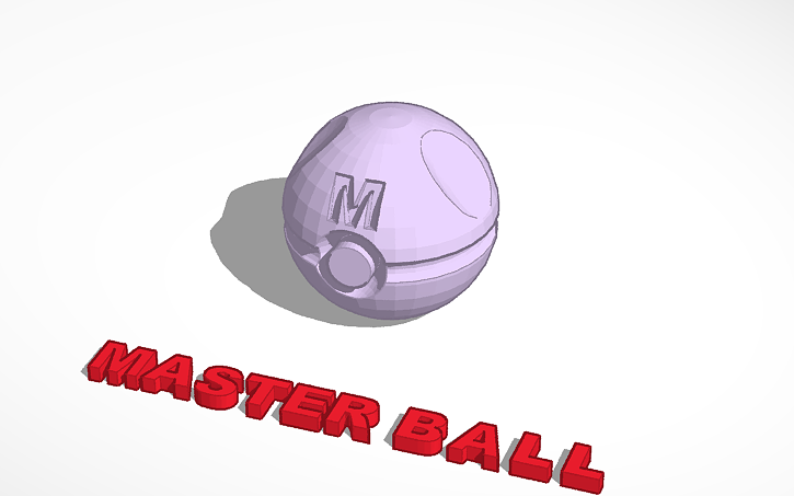 3D design Master Ball - Tinkercad