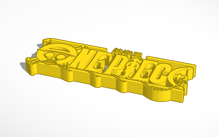 3D design one piece - Tinkercad