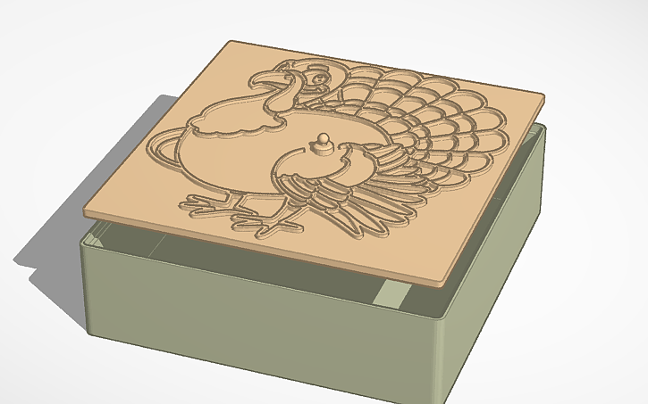 3D design Turkey Box - Tinkercad