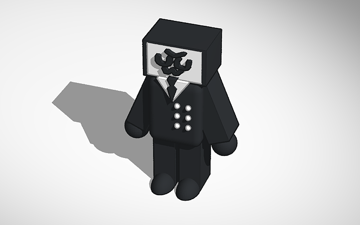 3D design TV man - Tinkercad