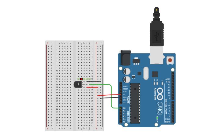 Circuit design Temperatura - Tinkercad