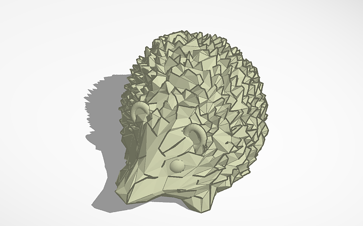3D design Hedgehog low poly - Tinkercad
