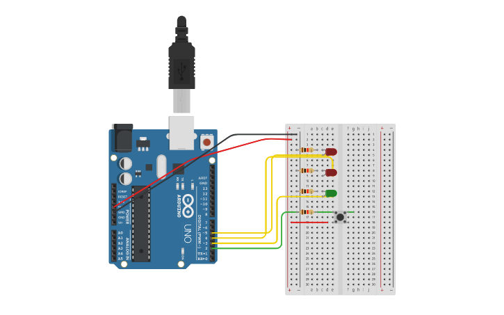 Circuit design Interfaz de nave espacial - Tinkercad