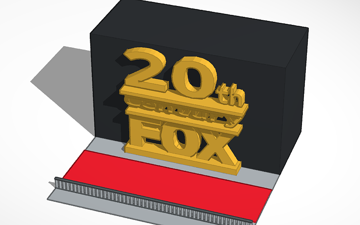 3D design Red Carpet + 20th Century Logo - Tinkercad