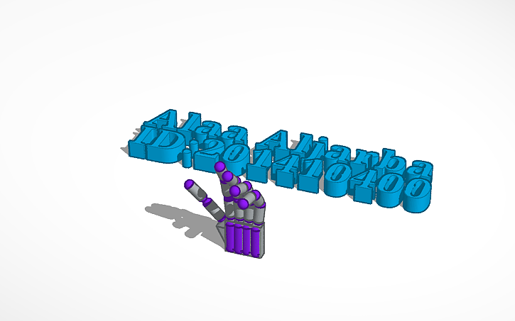 3D design Robotic Hand - Tinkercad