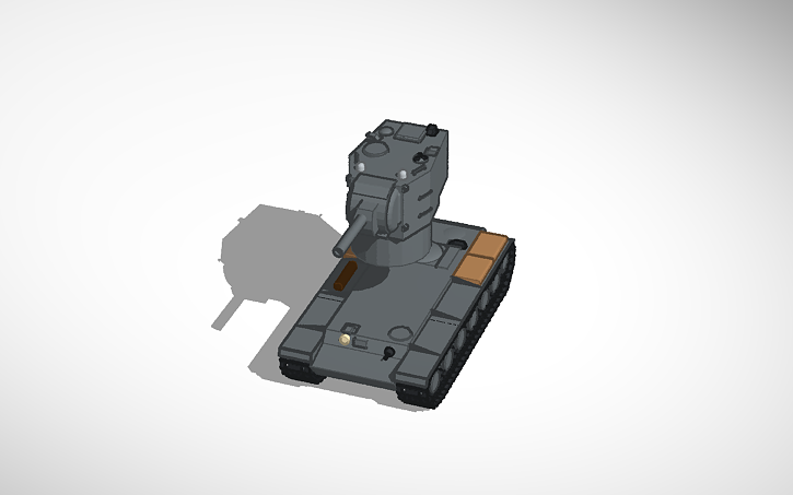 3D design kv2 with moving turret - Tinkercad