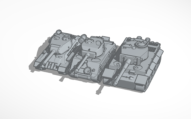 3D design world war 2 tanks - Tinkercad