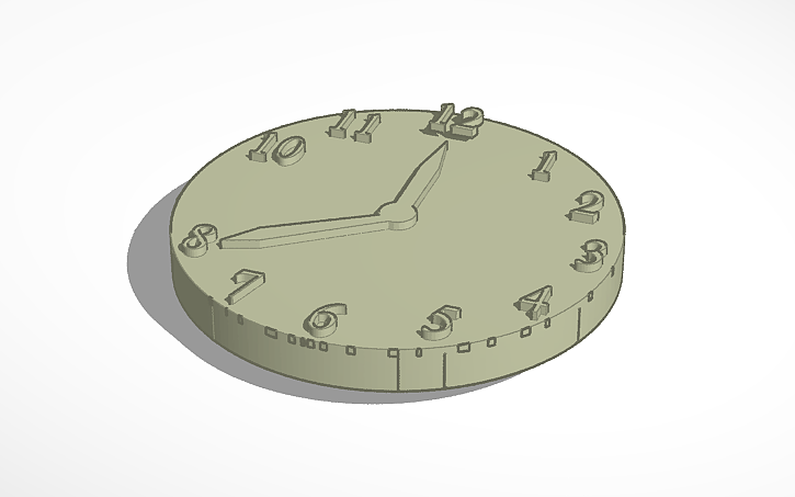3D design Clock - Tinkercad