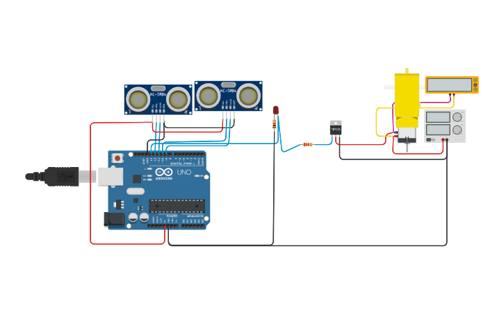 Circuit design control on-off - Tinkercad