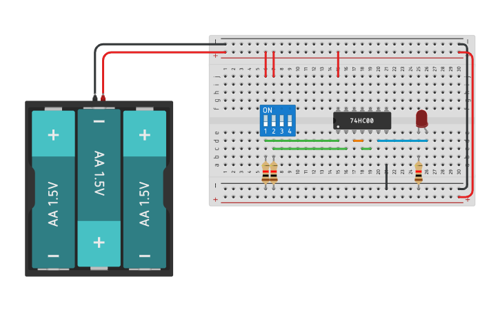 Circuit design Lab 2 AND con NAND | Tinkercad