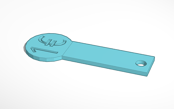 3D design Shopping cart token keychain - Tinkercad