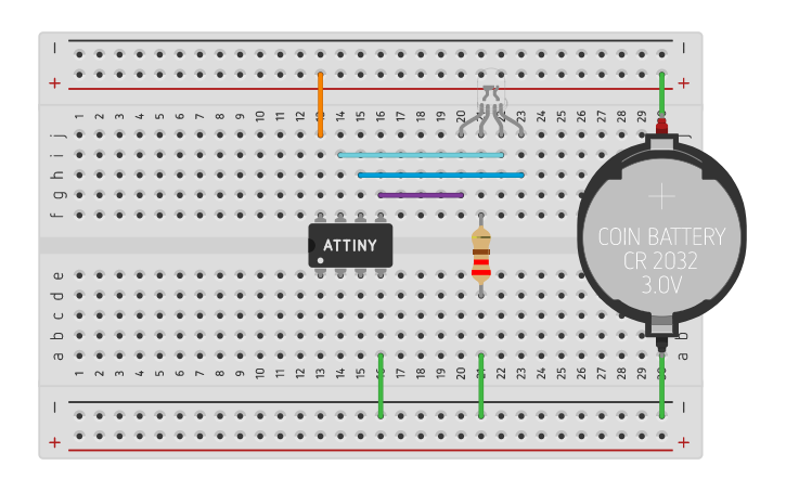 Circuit Design Rgb Led With Atiny Tinkercad