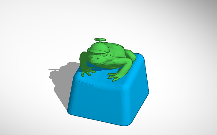 3D design Frog keycap - Tinkercad