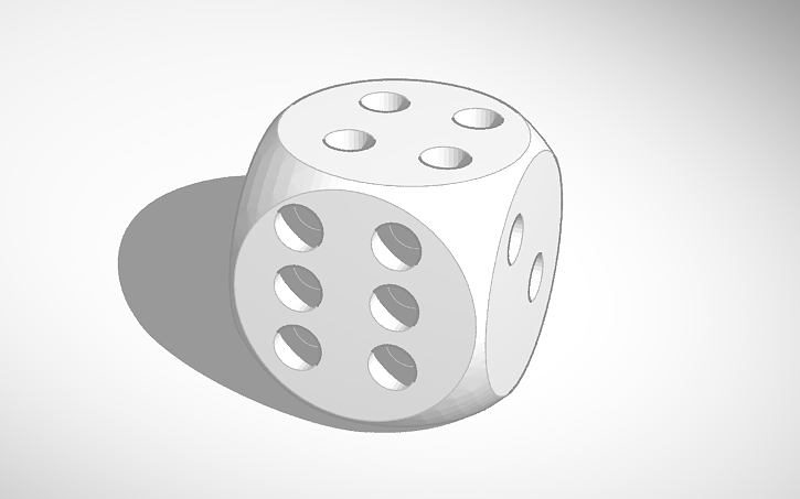 3D design Dice - Tinkercad
