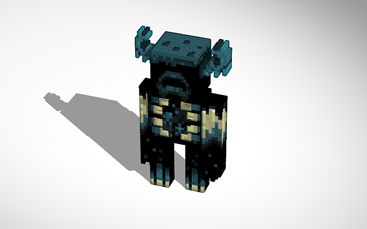 3D design Warden (Minecraft 1.19) Fixed - Tinkercad