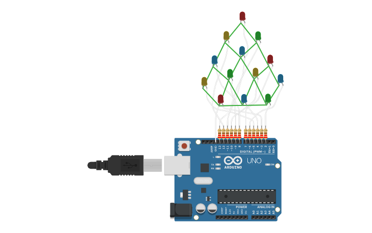 Circuit design Project_LED's - Tinkercad
