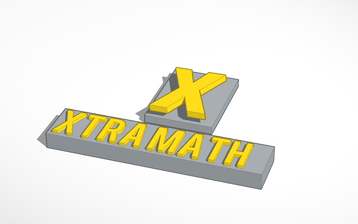 3D design Xtra Math - Tinkercad