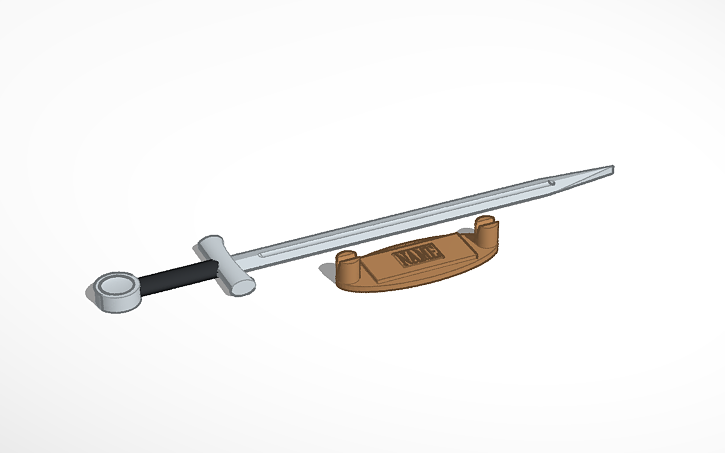 3d Design Crusader Sword Tinkercad