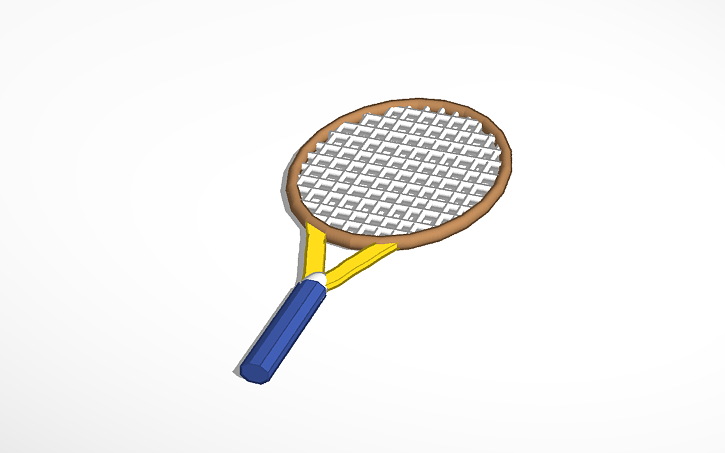 3D design Tennis Racquet - Tinkercad