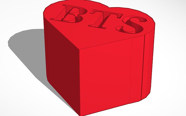 3D design BTS Heart | Tinkercad