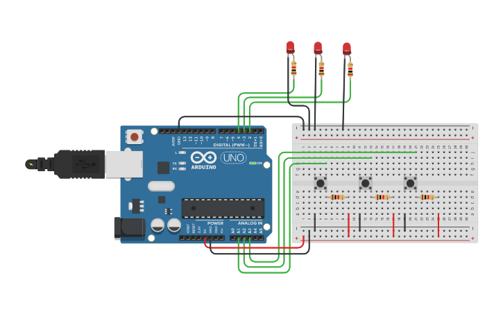 Circuit design Multiple input multiple output - Tinkercad