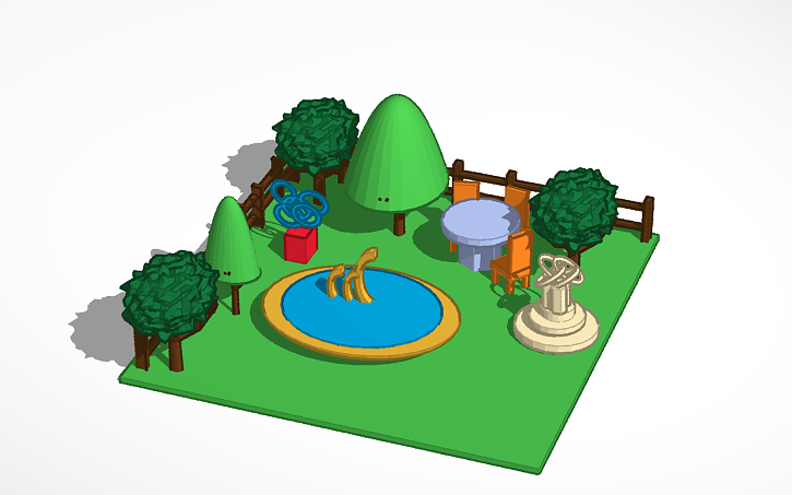 3D design Bahçe - Tinkercad