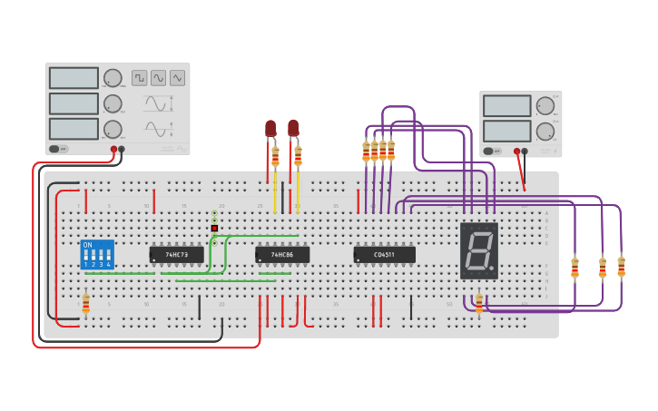 Circuit Design Jk Flip Flop 7 Segment Display Tinkercad