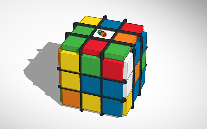 3D design Super Rubik's cube (scrambled) - Tinkercad