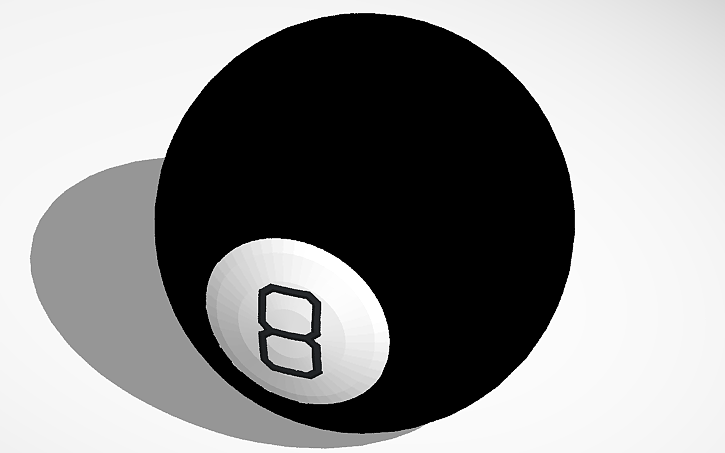 3D design Magic 8 Ball - Tinkercad