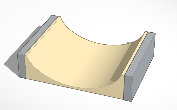 3D design Half pipe - Tinkercad