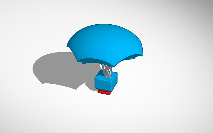 3D design parachute - Tinkercad