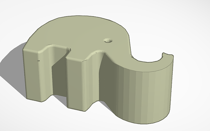 3D design elephant phone stand - Tinkercad