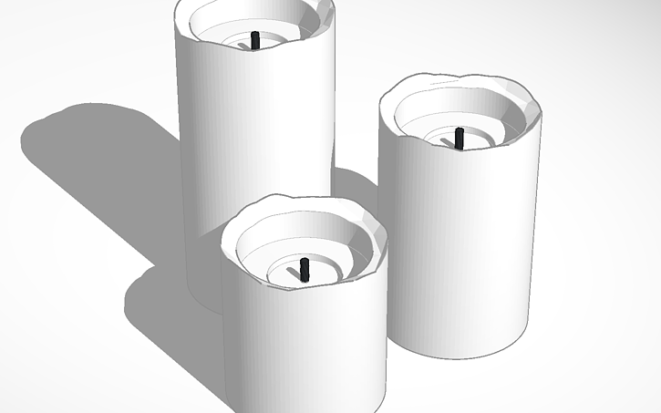 3D design Large Candles - Tinkercad