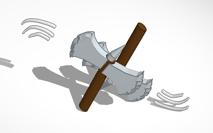 3D design flying axe,s | Tinkercad