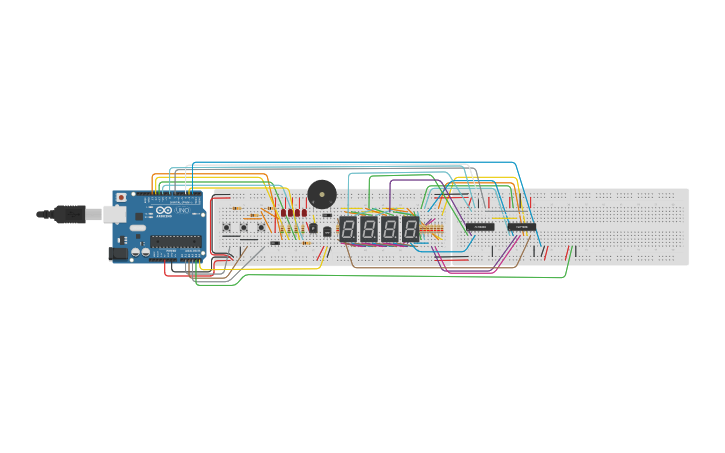 Circuit Design Cronometro Gara Tinkercad