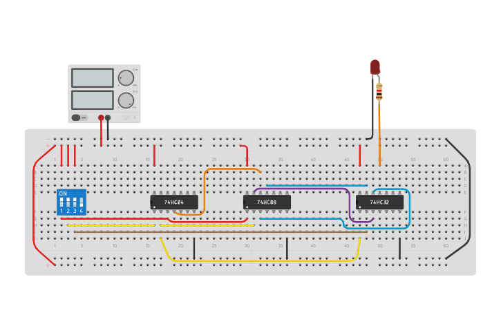 Circuit design Exp-3-Realization of function using Basic gates | Tinkercad Circuit design Exp-3-Realization of function using Basic gates | Tinkercad