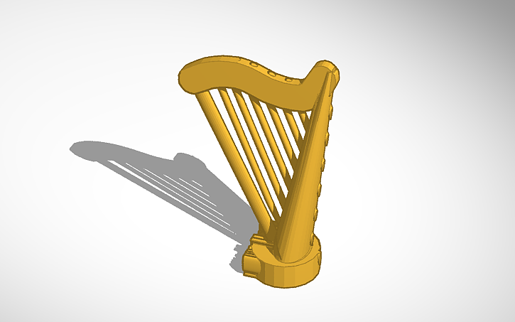 3D design harp - Tinkercad