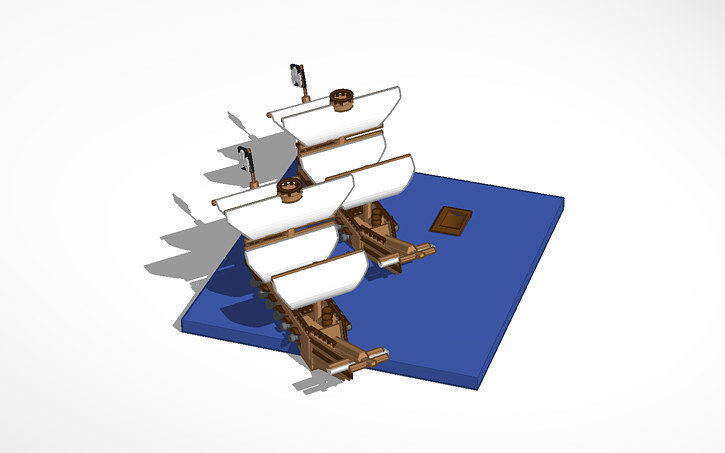 3D design pirate ship attack! | Tinkercad