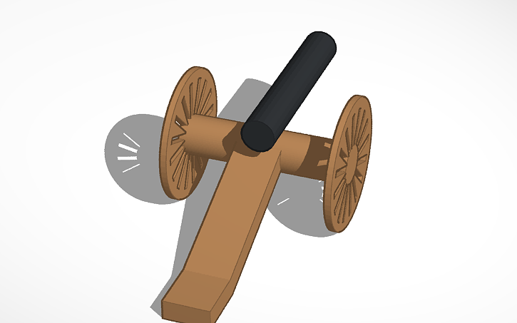 3D design Port Revolutionary War Cannon - Tinkercad