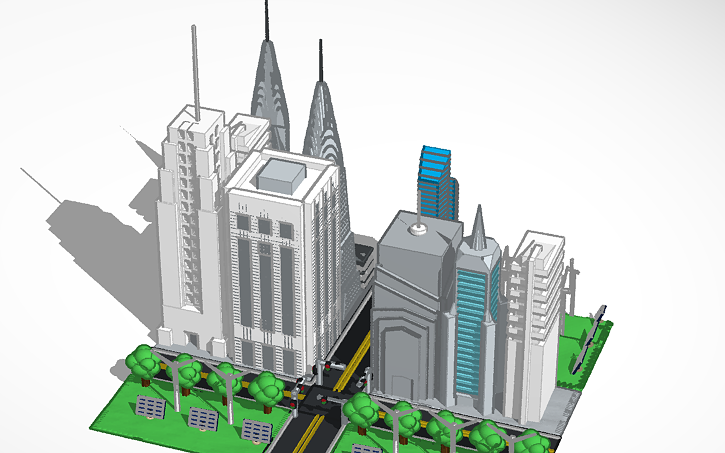 3D design city - Tinkercad
