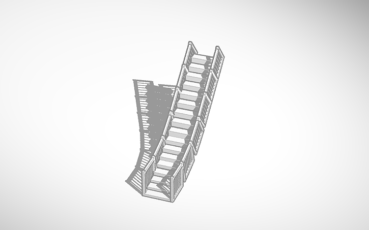 3D design Curved Stairs - Tinkercad