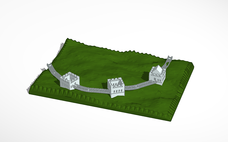3D design the Great Wall #building - Tinkercad